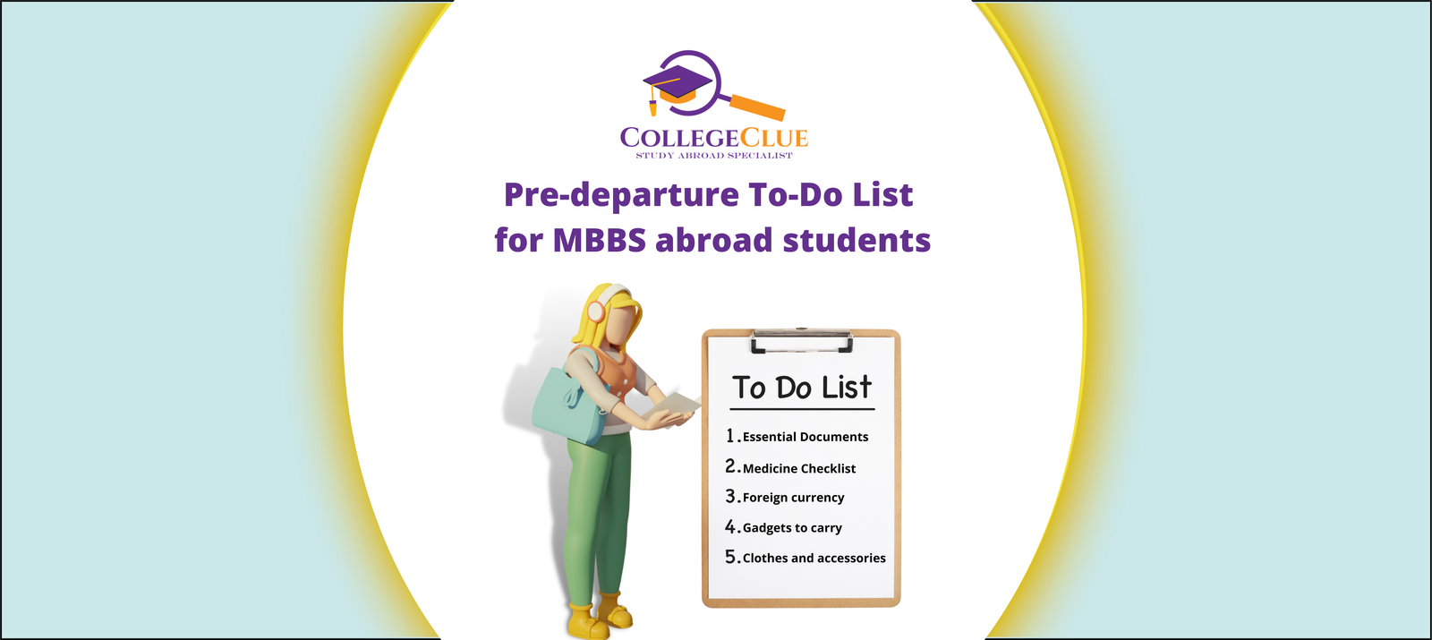 Pre-departure To-Do List for MBBS abroad students